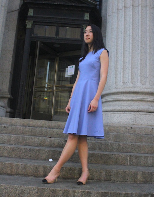 Photos of the Toi Dress: A Perfect Balance of Pretty & Professional