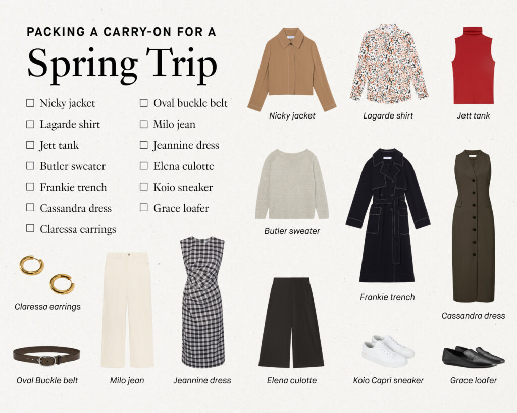 How to Pack in a Carry-On: A Mix-and-Match Packing List for Spring